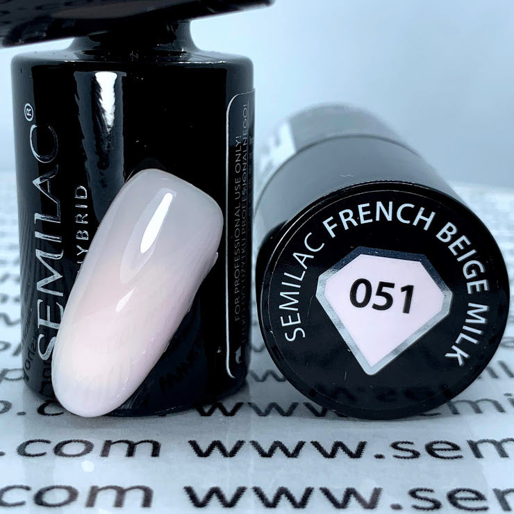 051 Semilac French Beige Milk -7ml – Manicura Shop